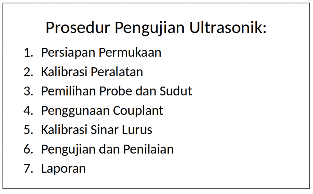 Prosedur Pengujian Ultrasonik (Ultrasonic Test) - PT. Cipta Mas Jaya ...
